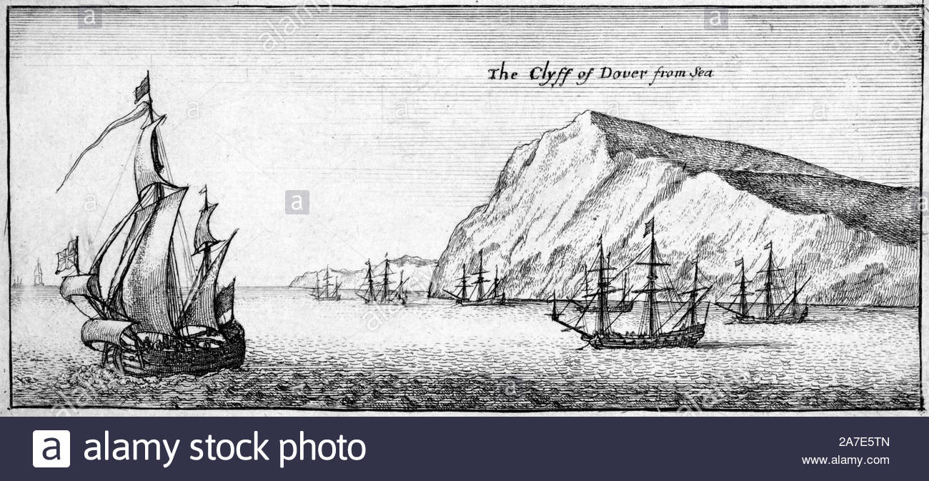 Dover cliffs illustration Black and White Stock Photos & Images - Alamy