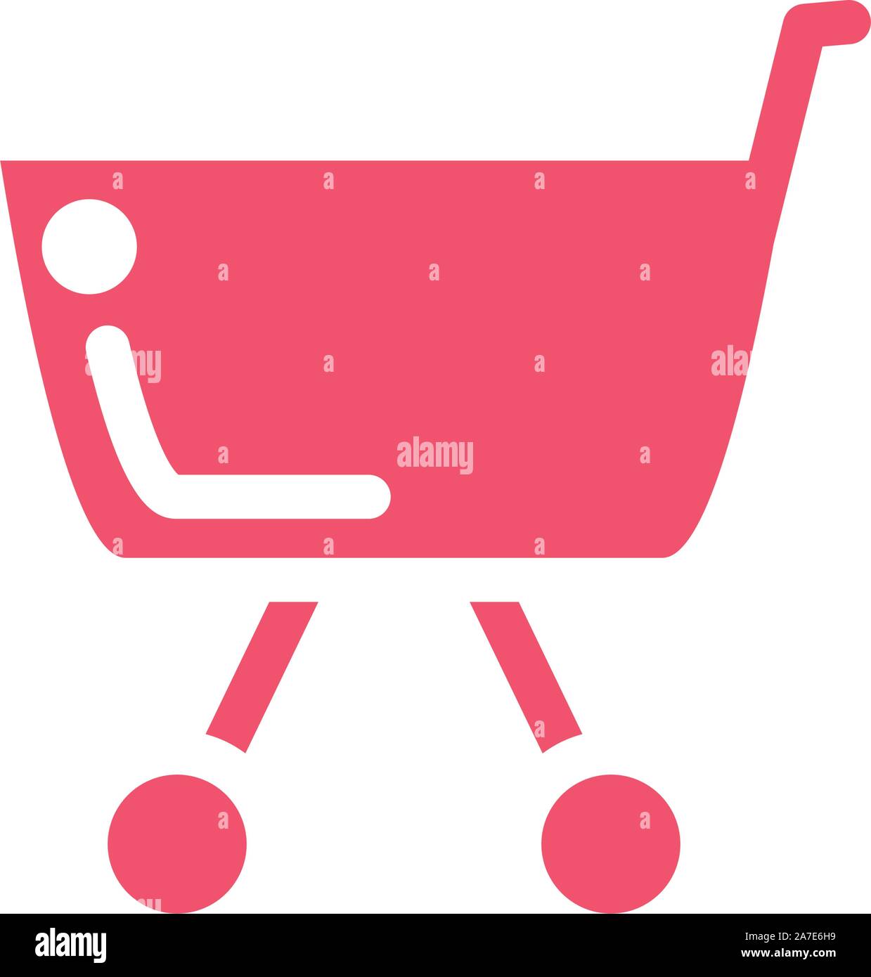 shopping cart on white background vector illustration design Stock ...