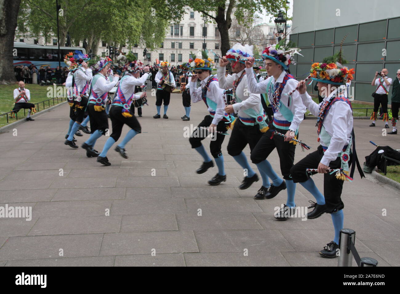 People dancing Morris dance in Westminster Abbey, London, England Stock ...