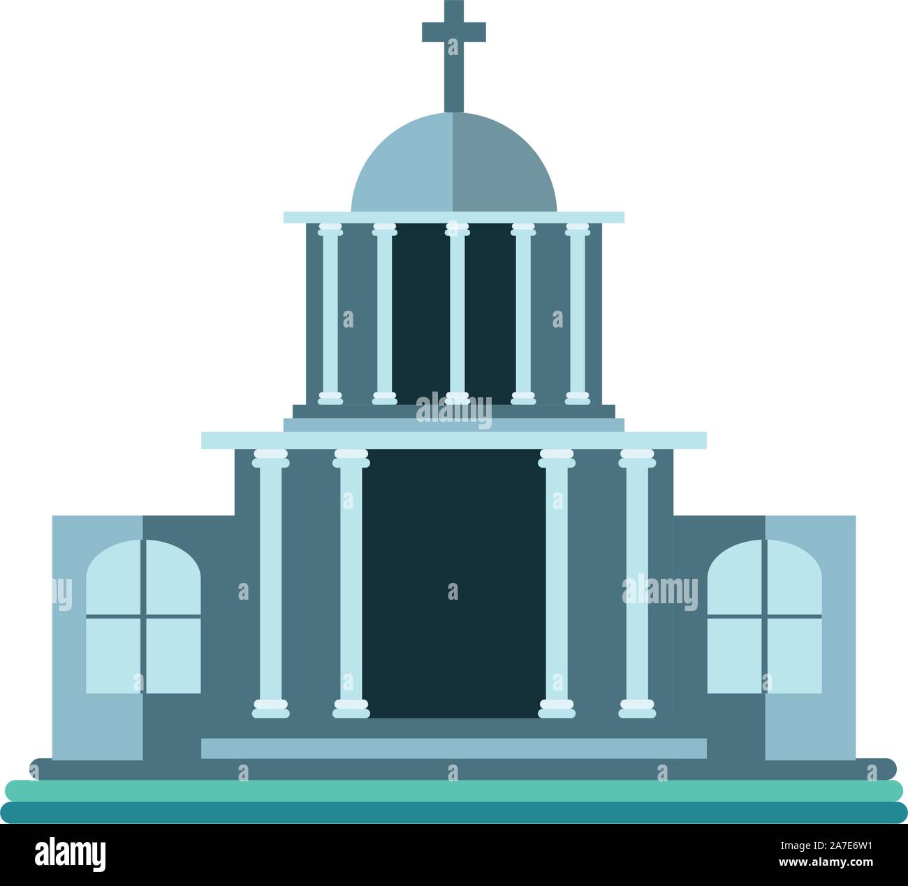 catholic church on white background vector illustration design Stock ...
