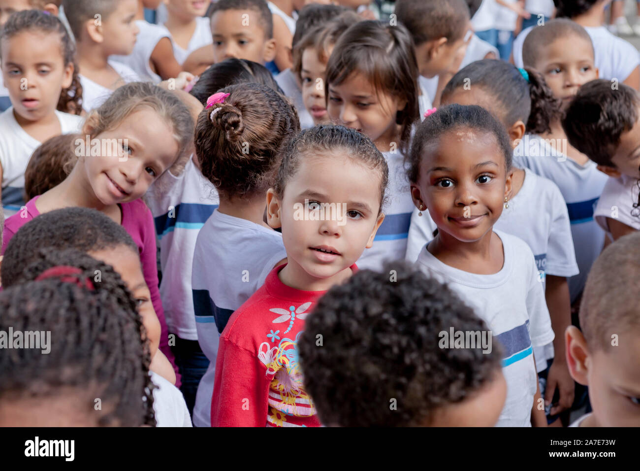 Young Brazilian students in school uniform Stock Photo - Alamy