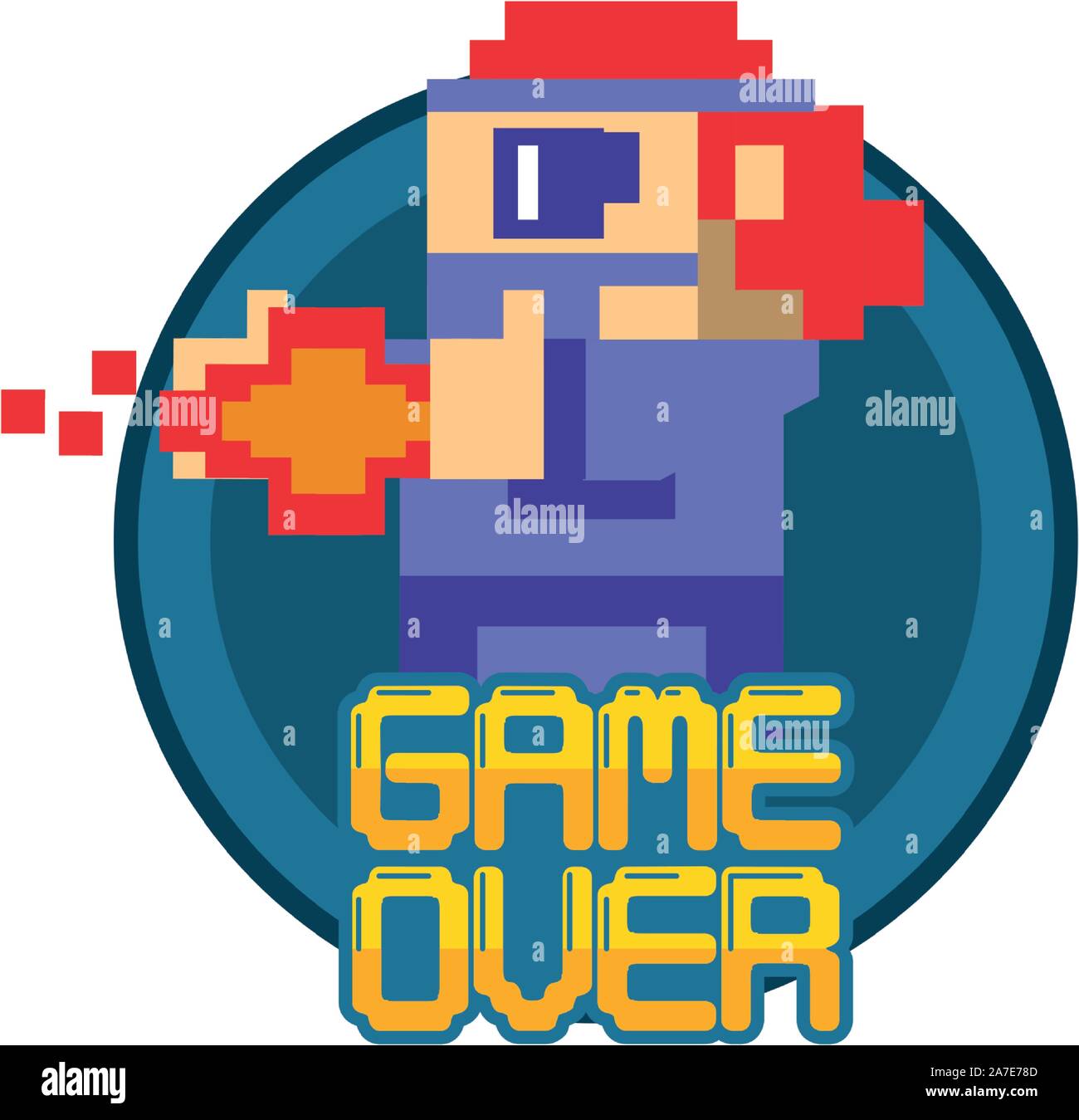 Pixelated font Cut Out Stock Images & Pictures - Alamy