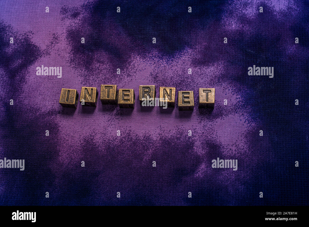 internet wording with metal letters as net and business concept Stock ...