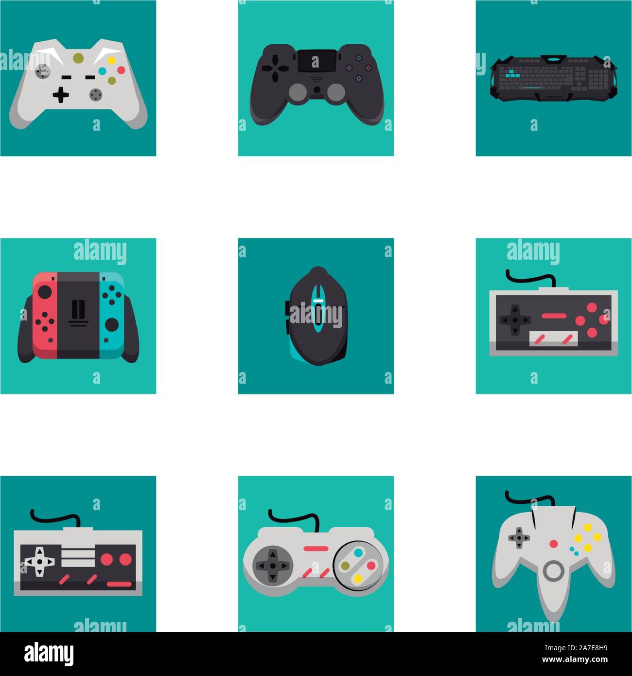 Joystick controls Cut Out Stock Images & Pictures - Alamy