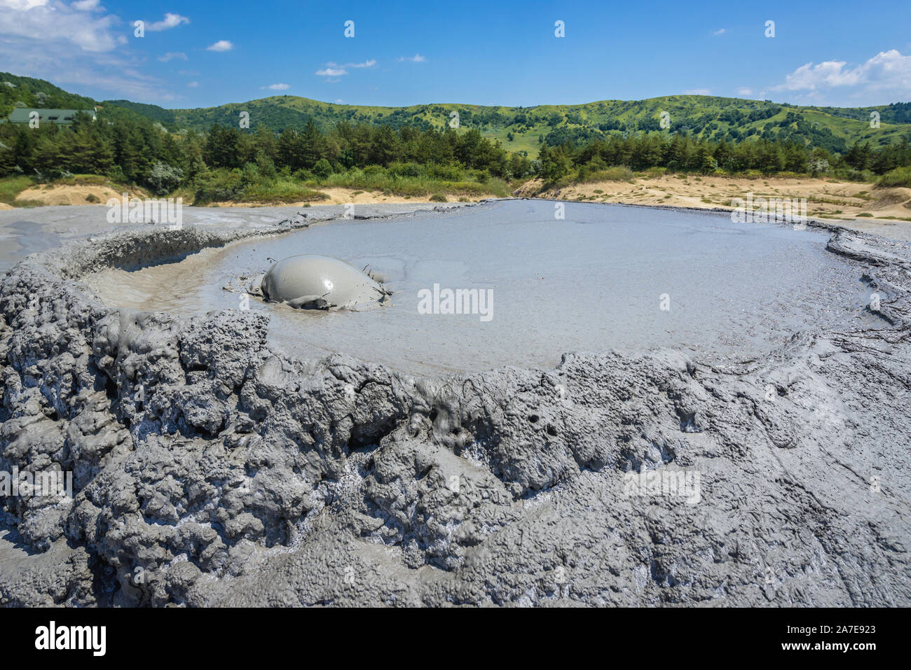 Largest mud volcano in Vulcanii Noroiosi Paclele Mari - Berca Mud ...