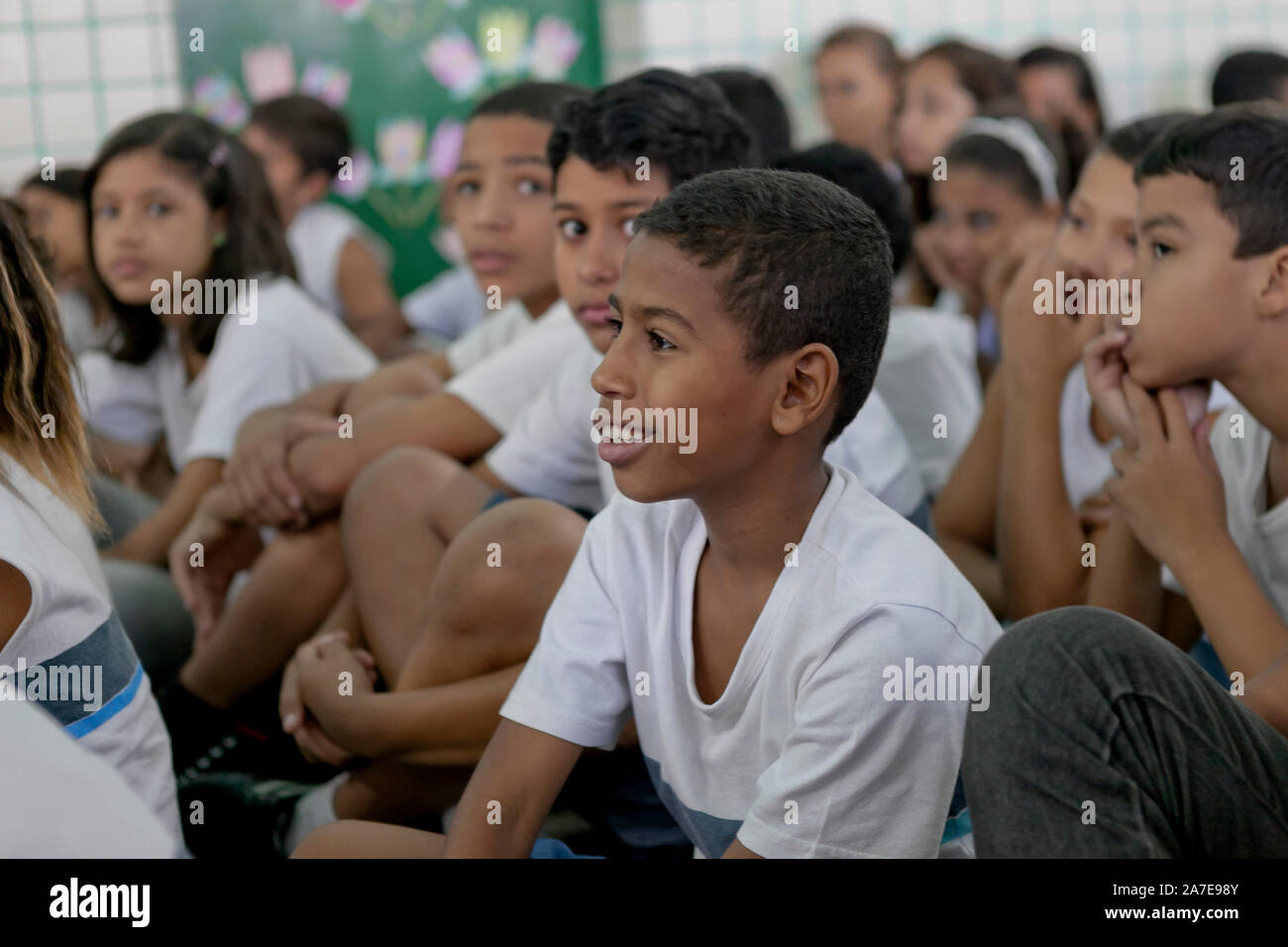 Young Brazilian students in school uniform Stock Photo - Alamy