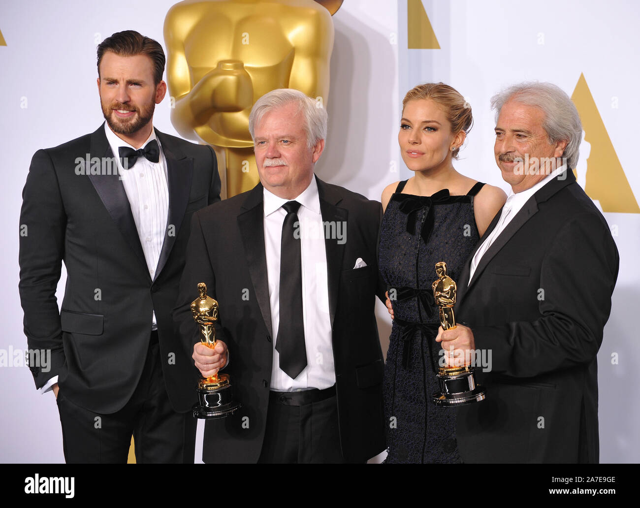 LOS ANGELES, CA - FEBRUARY 22, 2015: Chris Evans & Alan Robert Murray ...