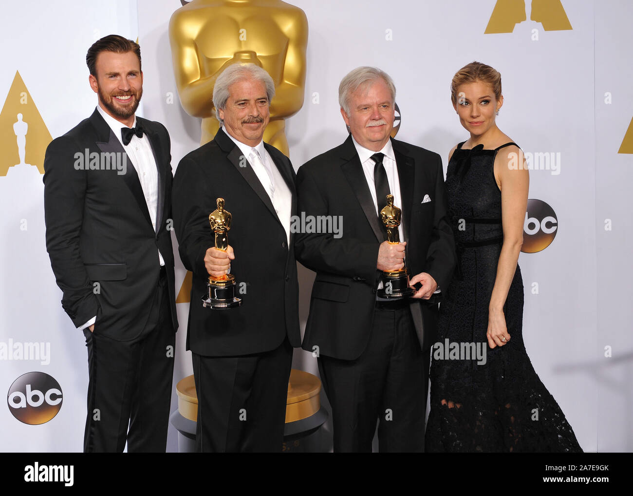 LOS ANGELES, CA - FEBRUARY 22, 2015: Chris Evans & Alan Robert Murray ...