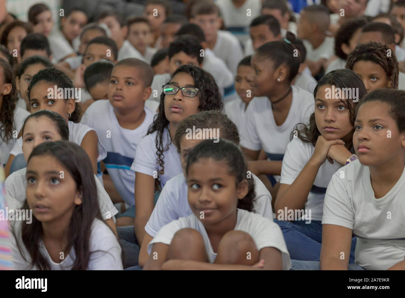 Young Brazilian students in school uniform Stock Photo - Alamy