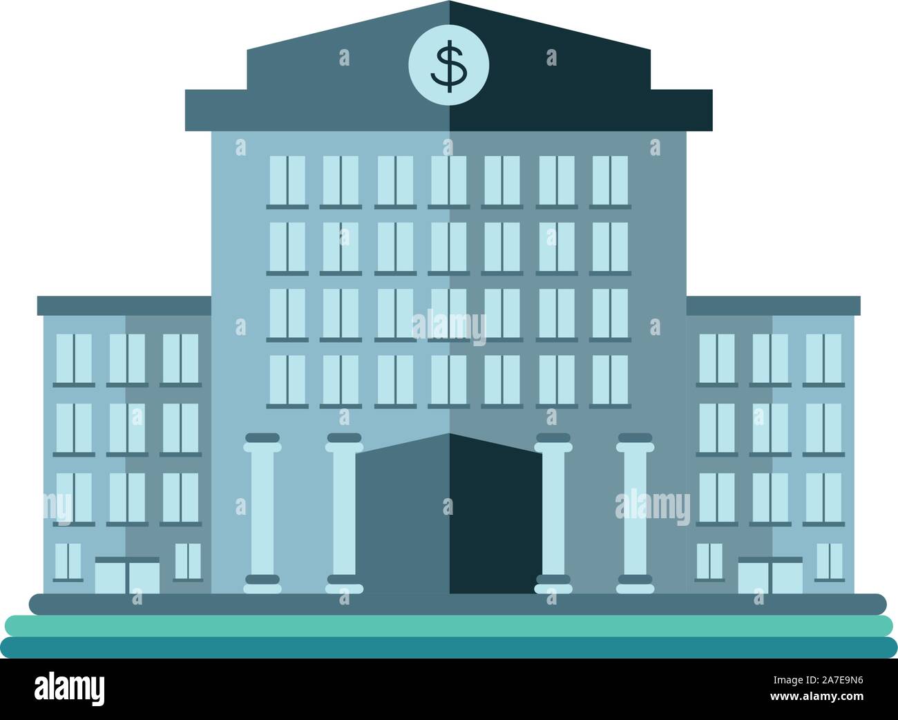 bank finance building in white background vector illustration design ...