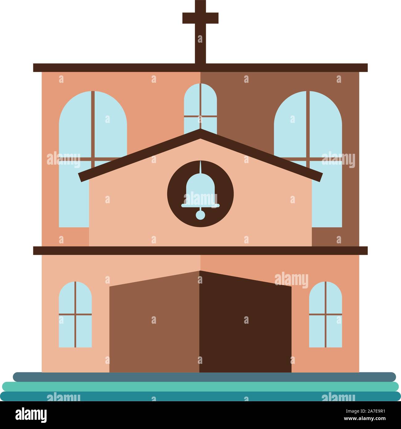 catholic church on white background vector illustration design Stock ...
