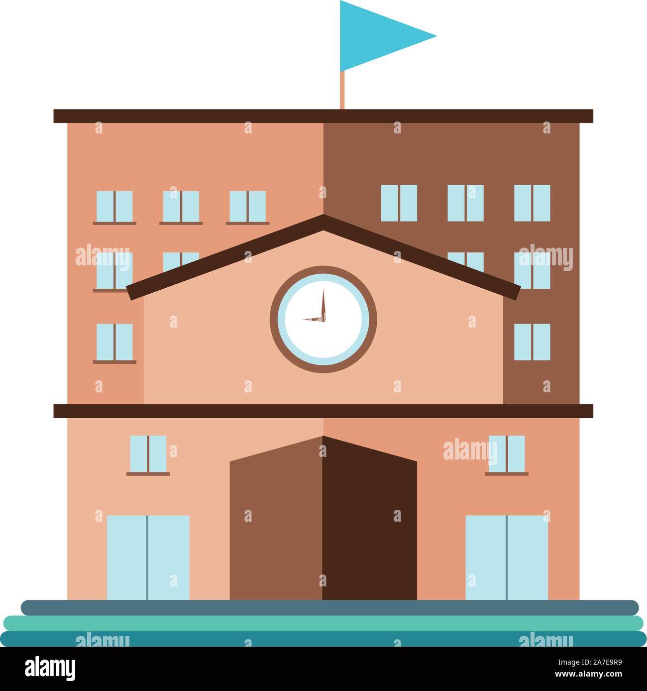 school building on white background vector illustration design Stock ...