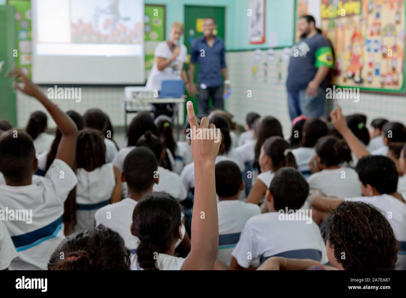 Young Brazilian students in school uniform Stock Photo - Alamy