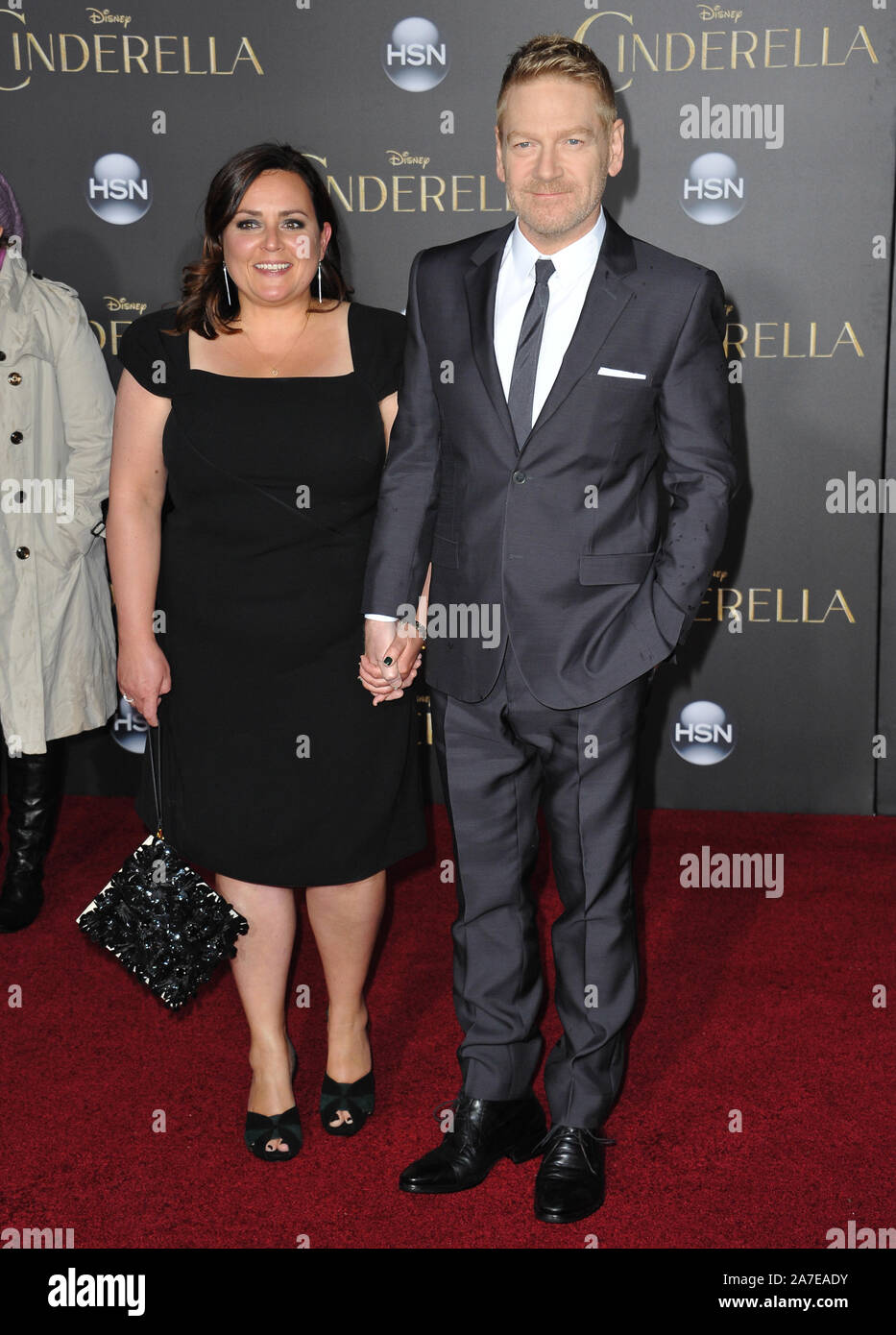 LOS ANGELES, CA - MARCH 1, 2015: Director Kenneth Branagh & wife ...