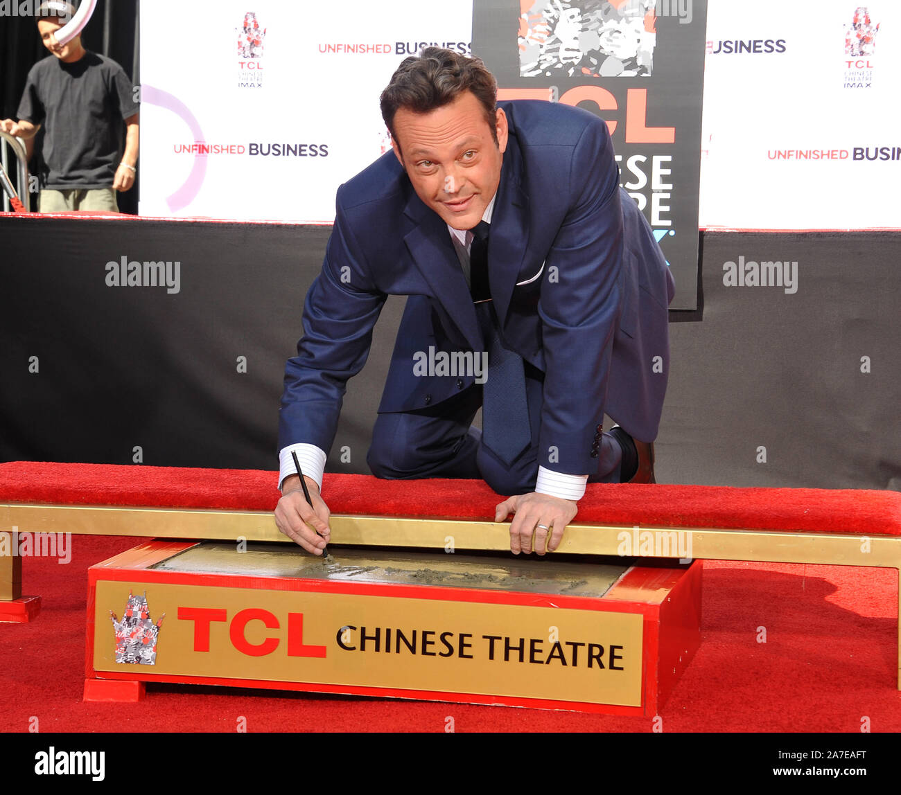 LOS ANGELES, CA - MARCH 4, 2015: Actor Vince Vaughn at the TCL Chinese ...