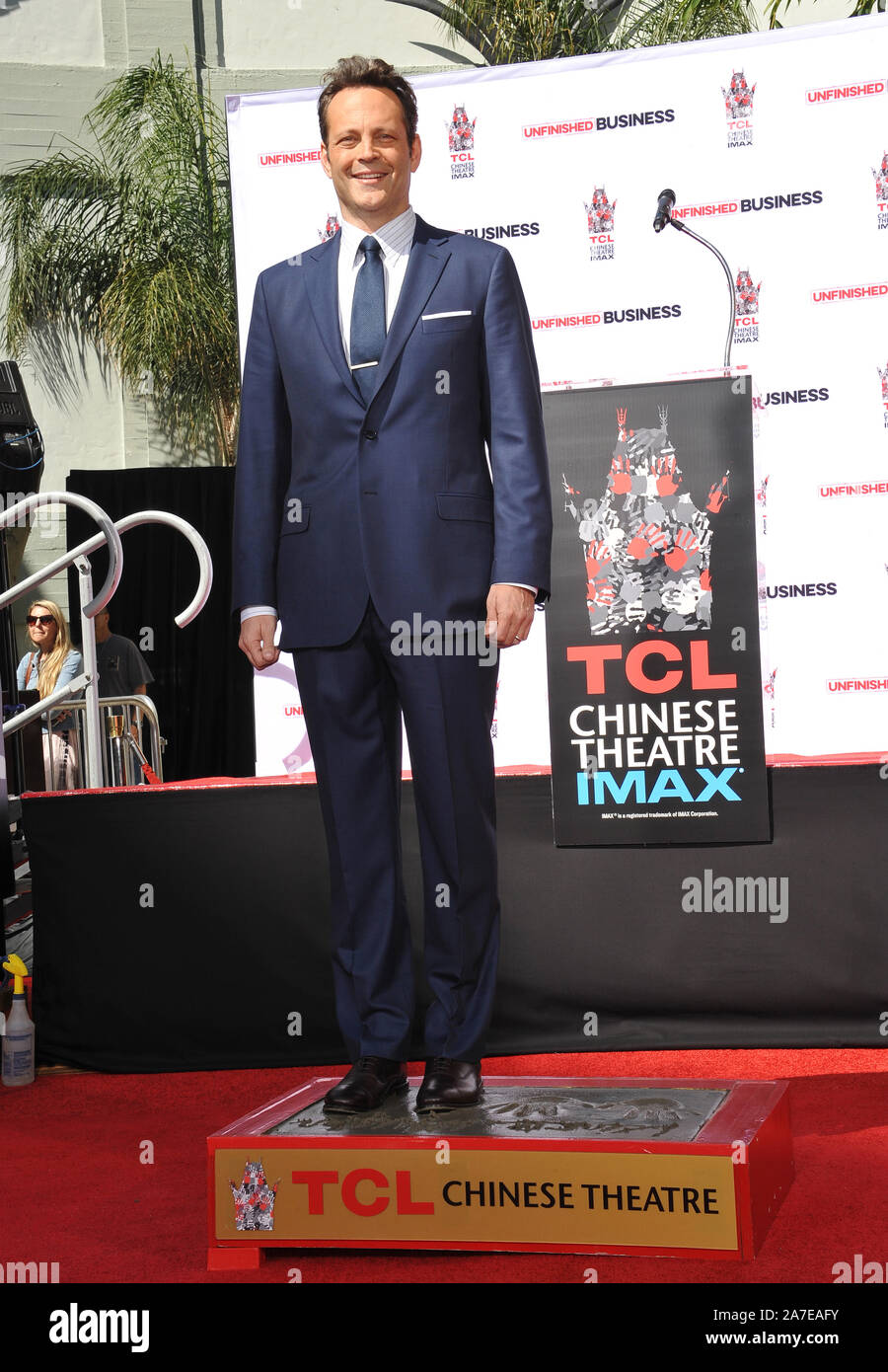 LOS ANGELES, CA - MARCH 4, 2015: Actor Vince Vaughn at the TCL Chinese ...