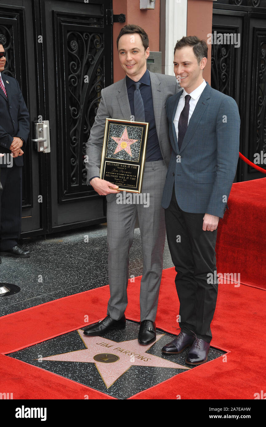 Actor Jim Parsons And Todd Spiewak High Resolution Stock Photography ...