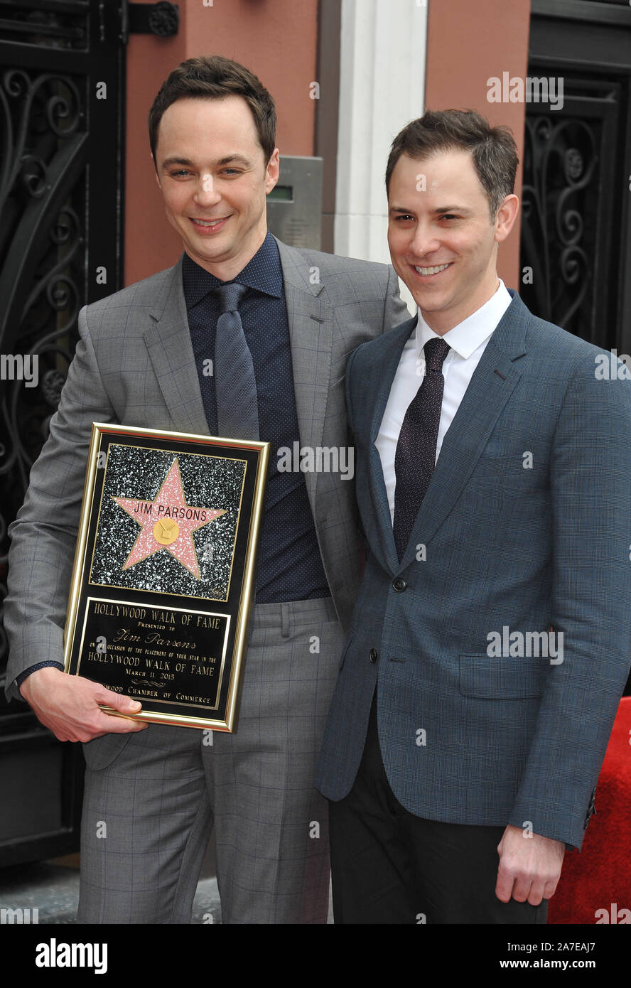 Actor Jim Parsons And Todd Spiewak High Resolution Stock Photography ...
