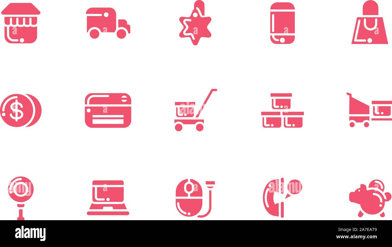 bundle of electronic commerce with icons set vector illustration design ...