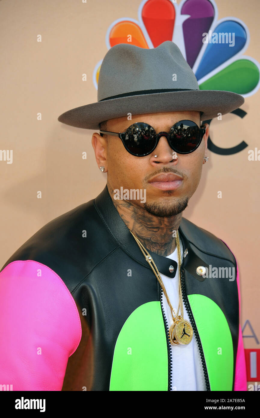 LOS ANGELES, CA - MARCH 29, 2015: Chris Brown at the 2015 iHeart Radio ...
