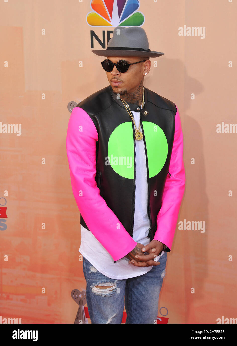 LOS ANGELES, CA - MARCH 29, 2015: Chris Brown at the 2015 iHeart Radio ...