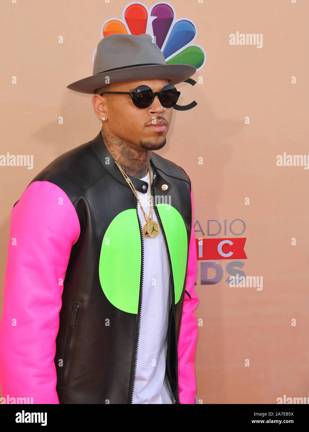LOS ANGELES, CA - MARCH 29, 2015: Chris Brown at the 2015 iHeart Radio ...