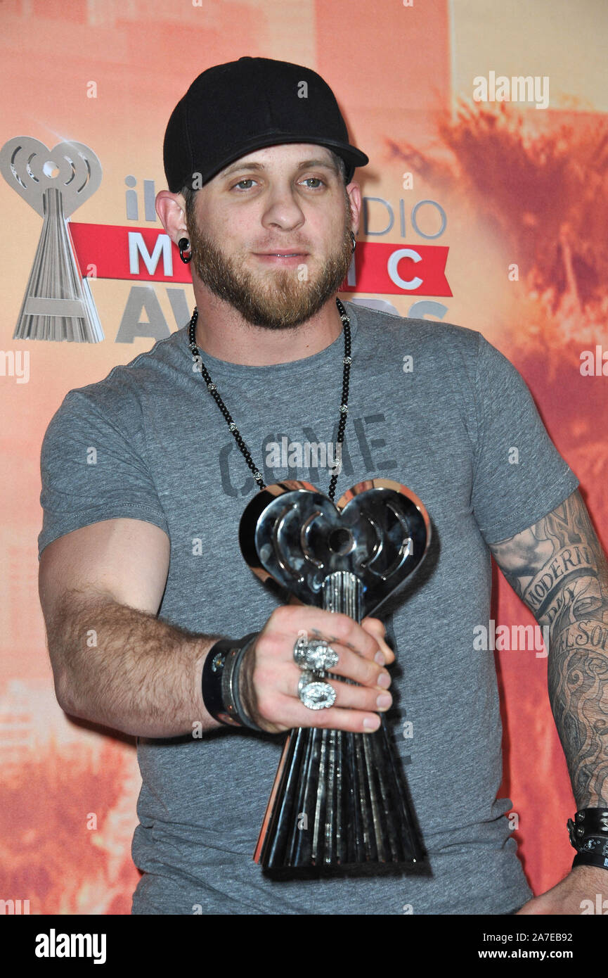 LOS ANGELES, CA - MARCH 29, 2015: Brantley Gilbert at the 2015 iHeart ...