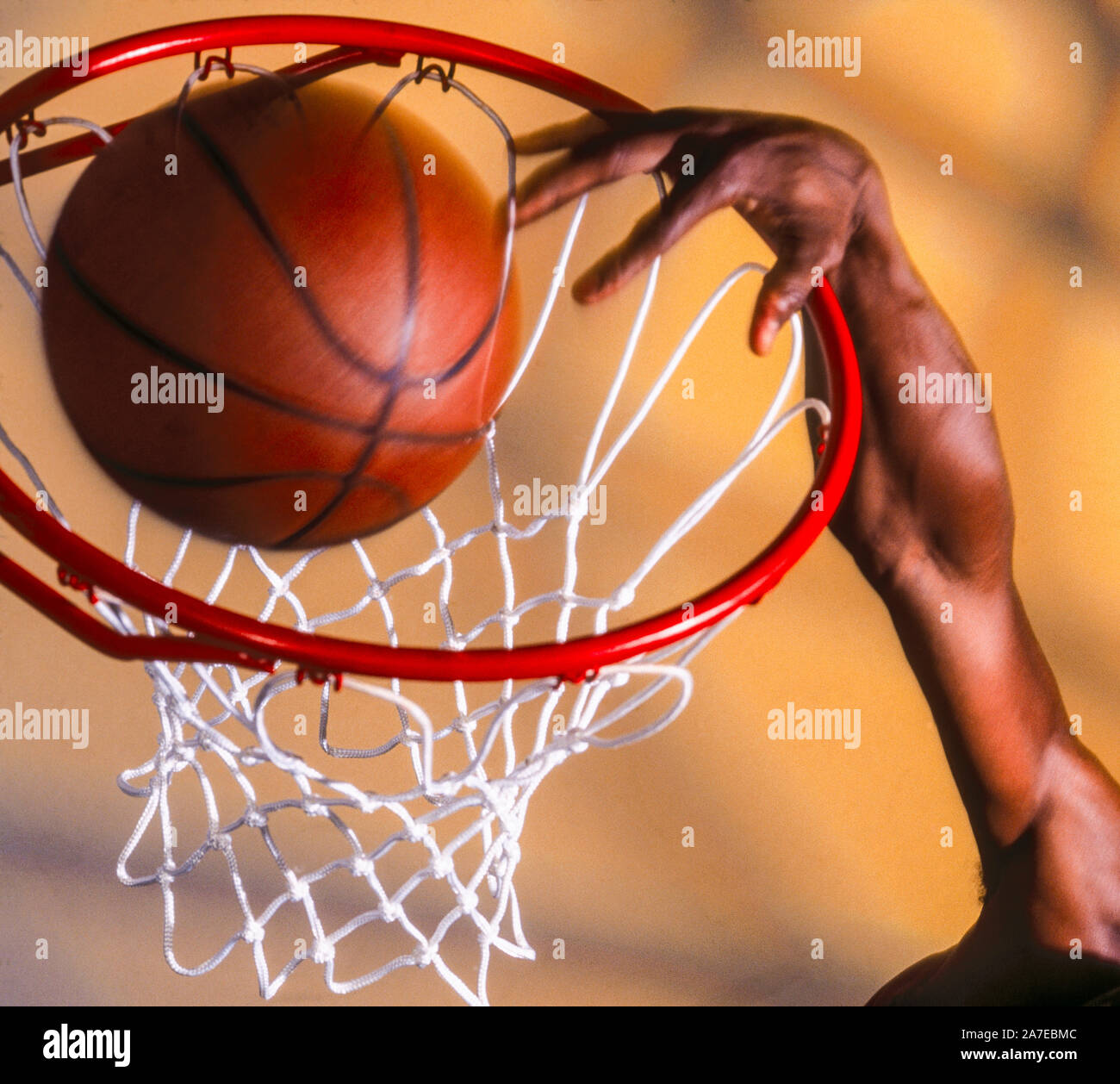Basketball player dunking basketball dark hi-res stock photography and ...