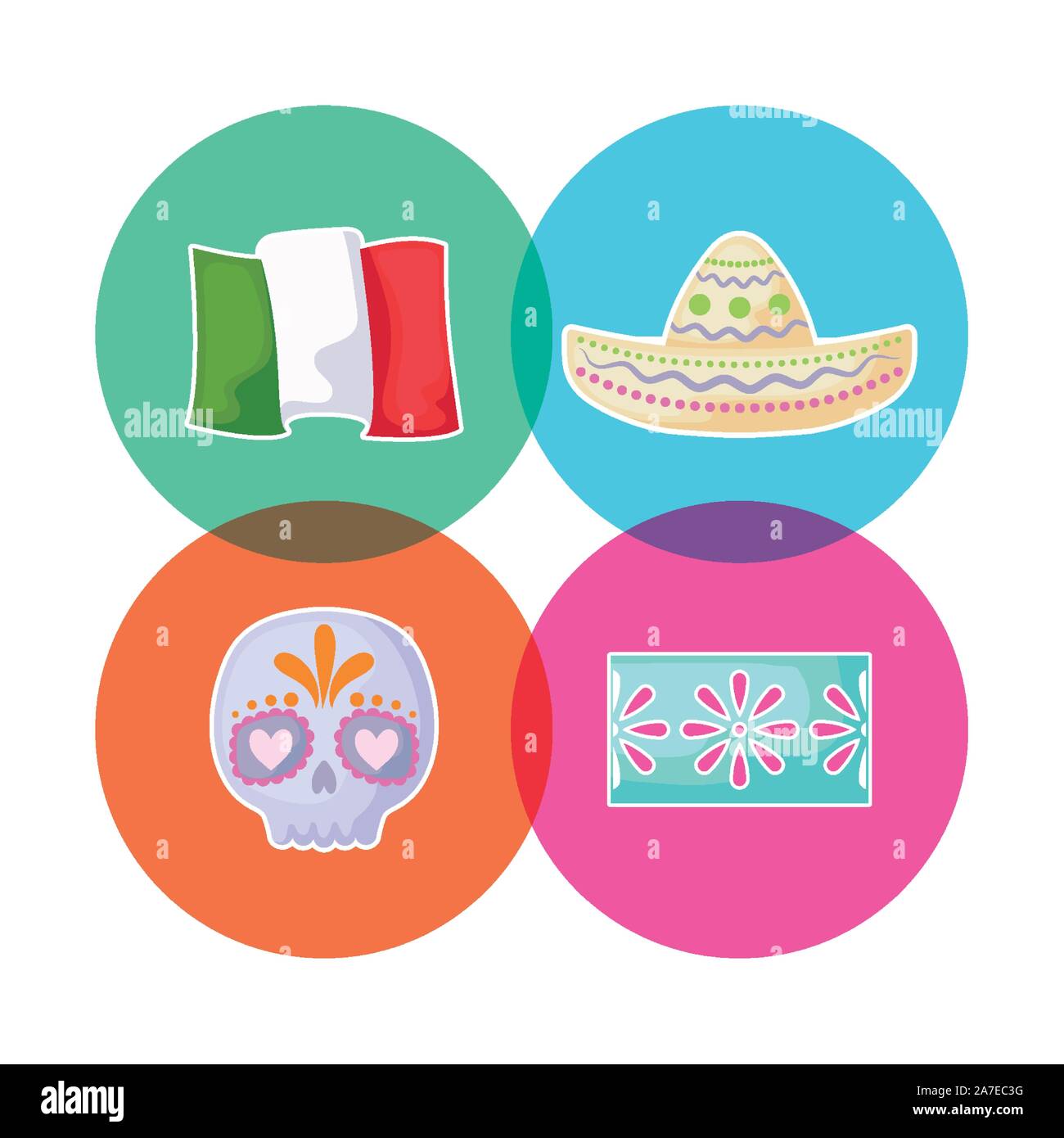 bundle of traditional mexico icons vector illustration design Stock ...