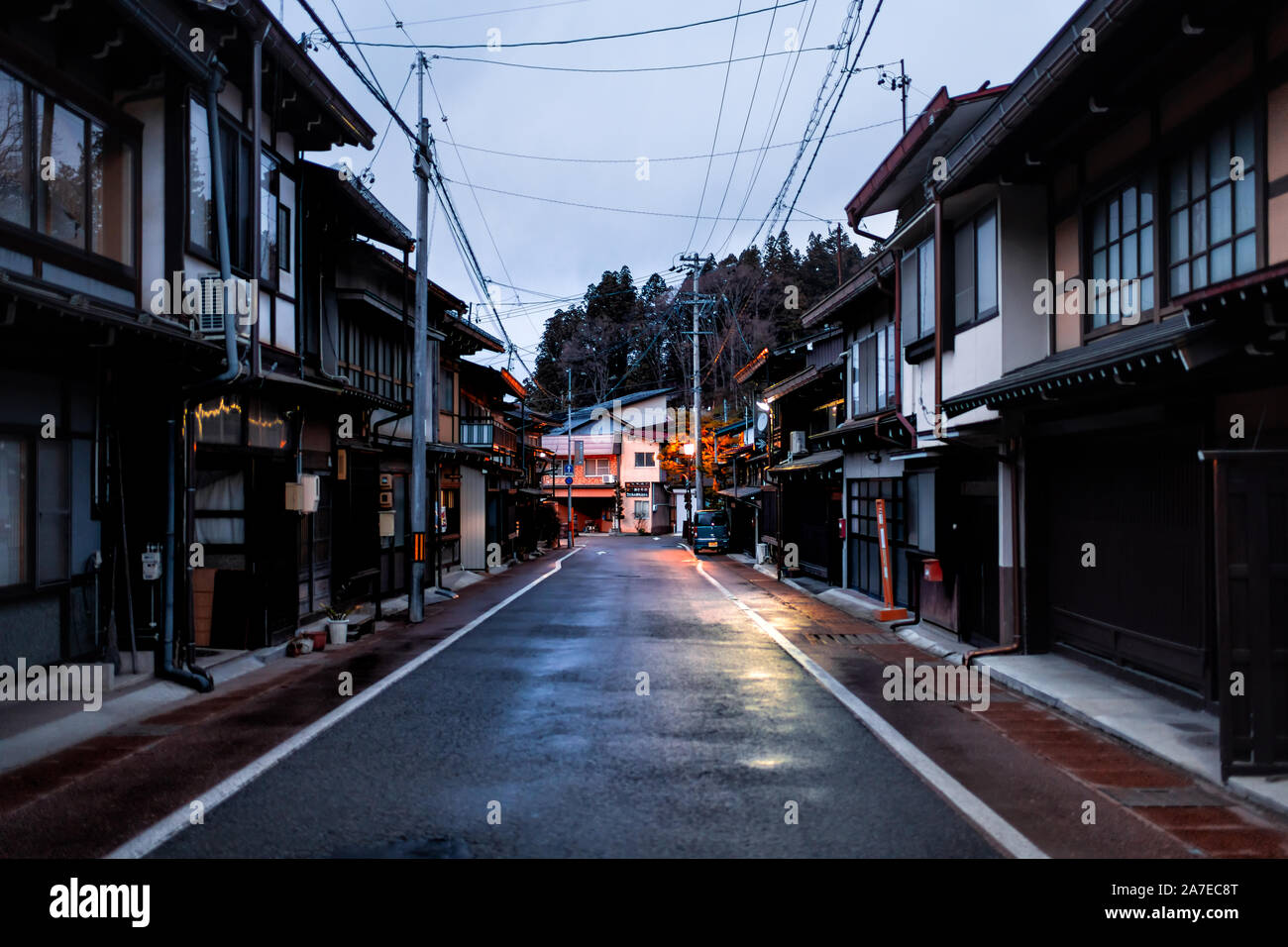 Takayama, Japan - April 8, 2019: Gifu in Japan with traditional wooden ...