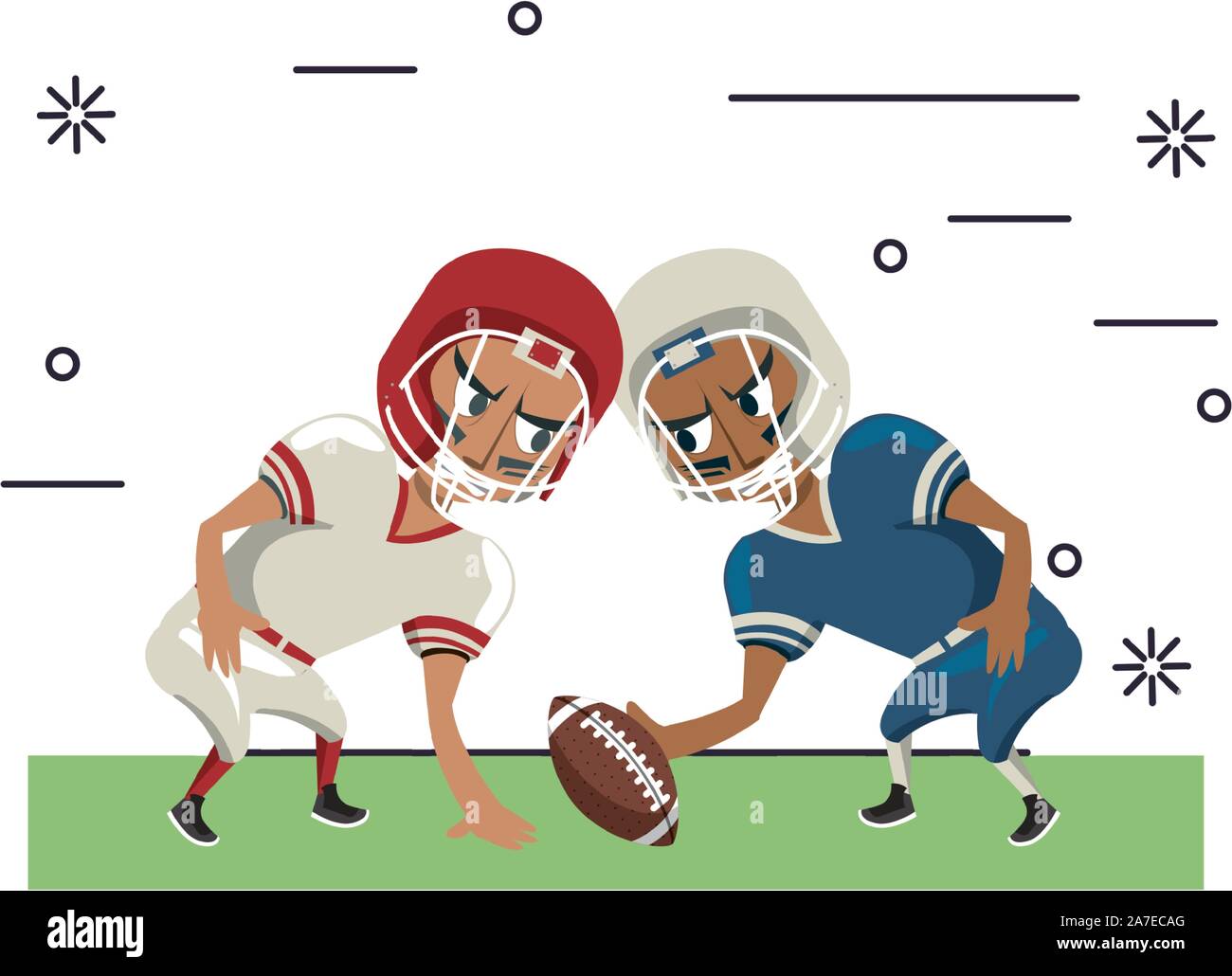 american football players playing characters Stock Vector Image & Art ...