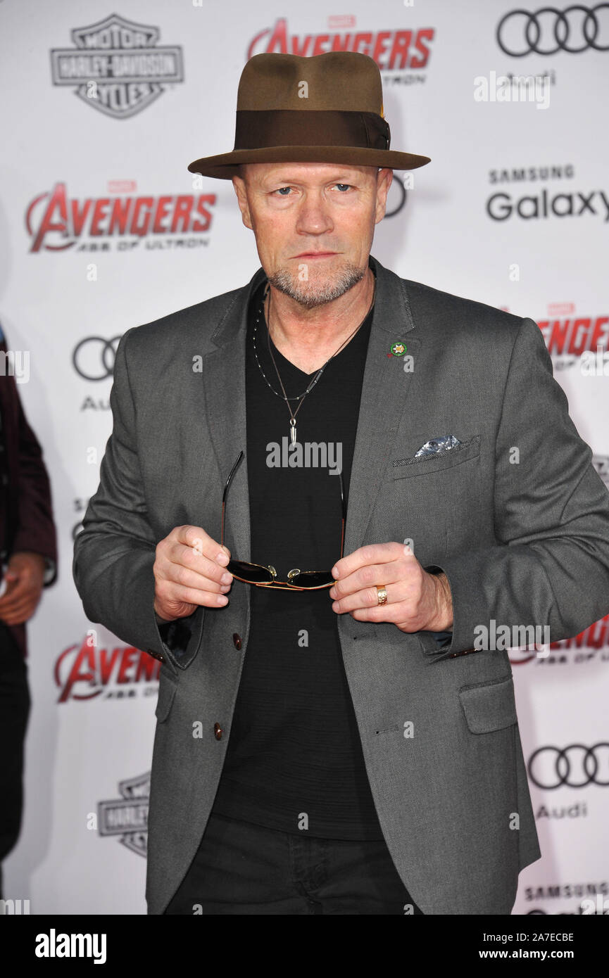 LOS ANGELES, CA - APRIL 13, 2015: Michael Rooker at the world premiere ...