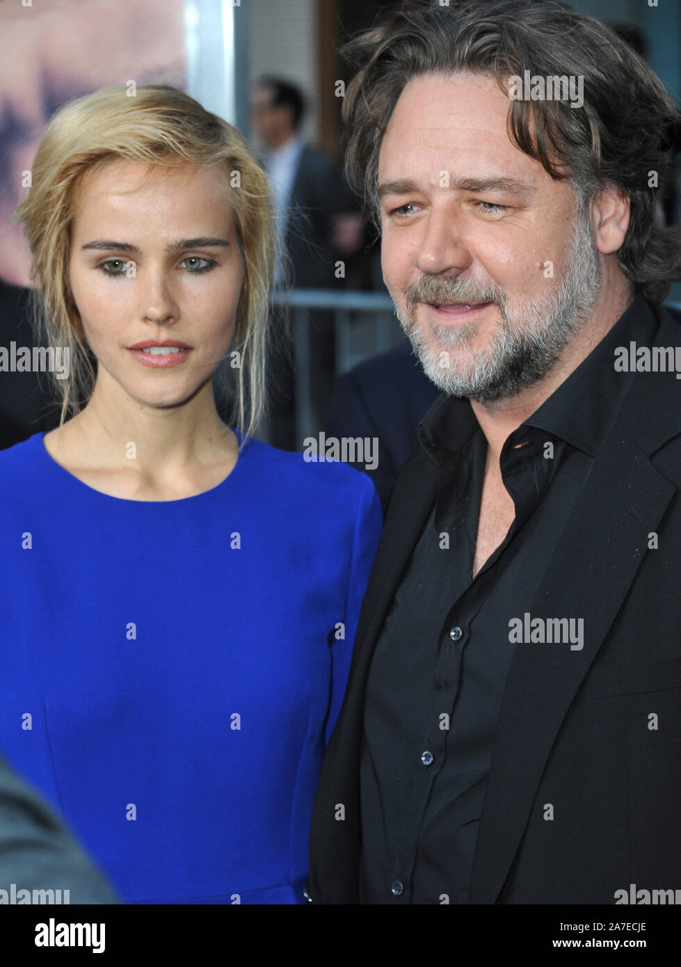 LOS ANGELES, CA - APRIL 16, 2015: Russell Crowe & Isabel Lucas at the ...