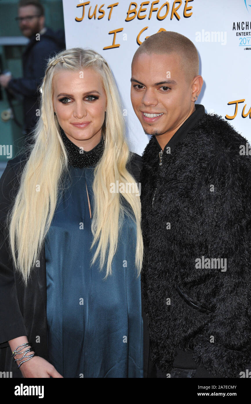 LOS ANGELES, CA - APRIL 20, 2015: Evan Ross, son of Diana Ross, & wife ...