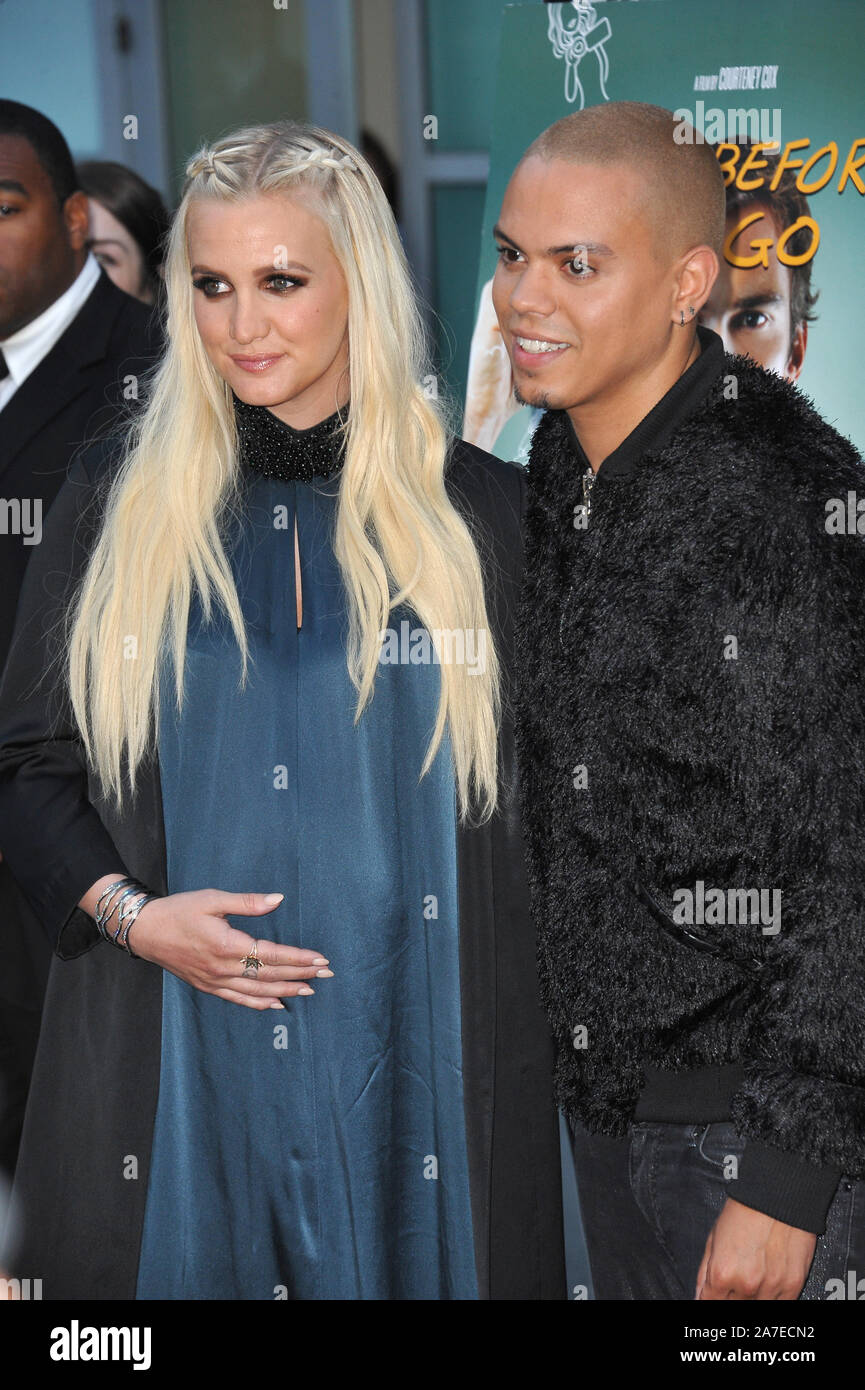 LOS ANGELES, CA - APRIL 20, 2015: Evan Ross, son of Diana Ross, & wife ...