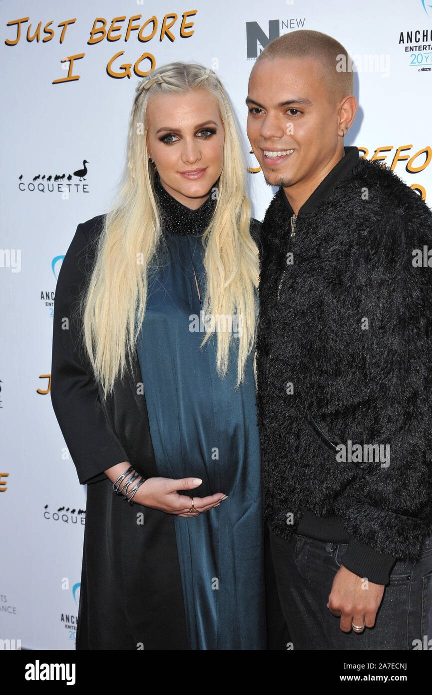 LOS ANGELES, CA - APRIL 20, 2015: Evan Ross, son of Diana Ross, & wife ...