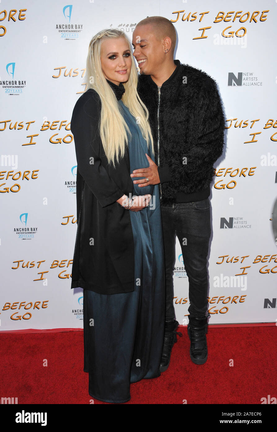LOS ANGELES, CA - APRIL 20, 2015: Evan Ross, son of Diana Ross, & wife ...