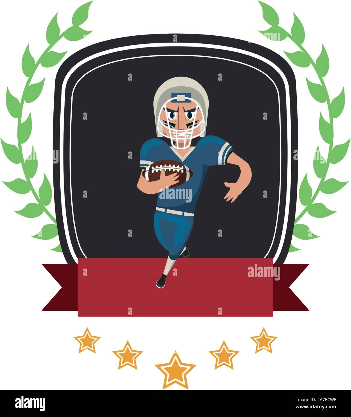 american football player character icon Stock Vector Image & Art - Alamy