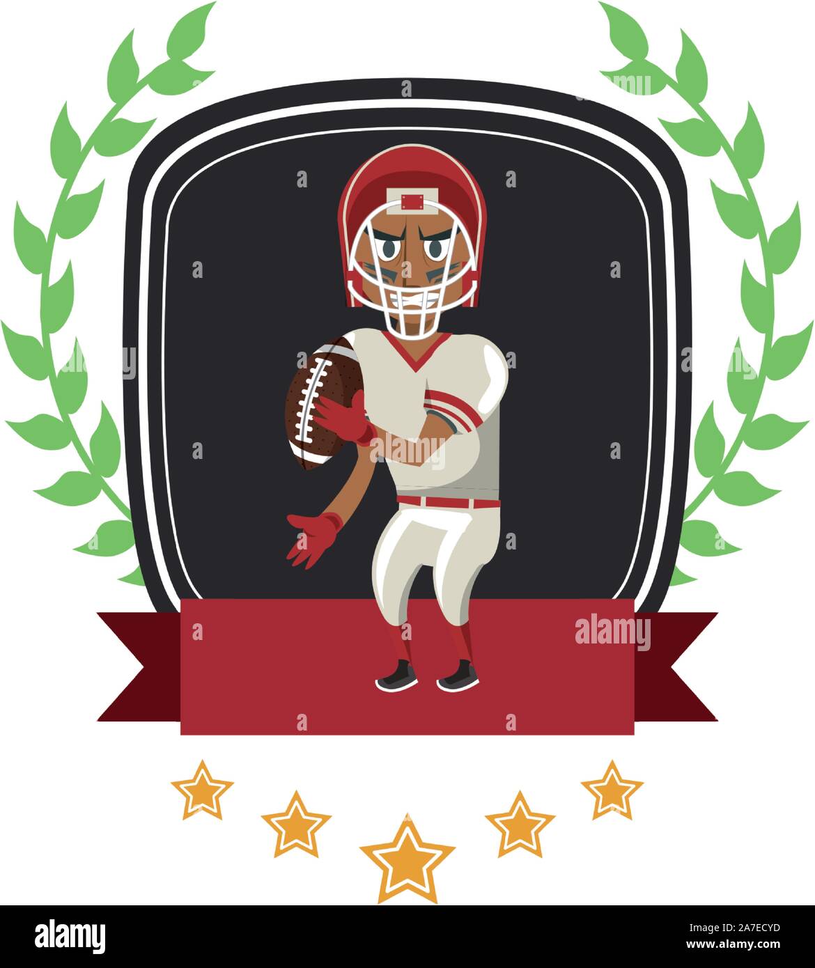 american football player character icon Stock Vector Image & Art - Alamy