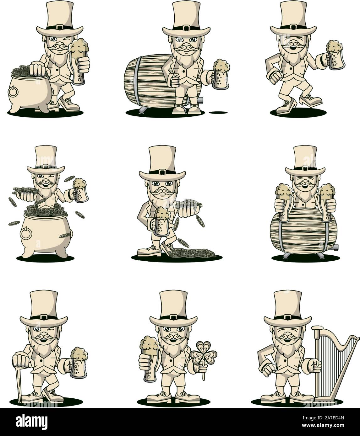 buncle of saint patricks day celebration icons Stock Vector Image & Art ...