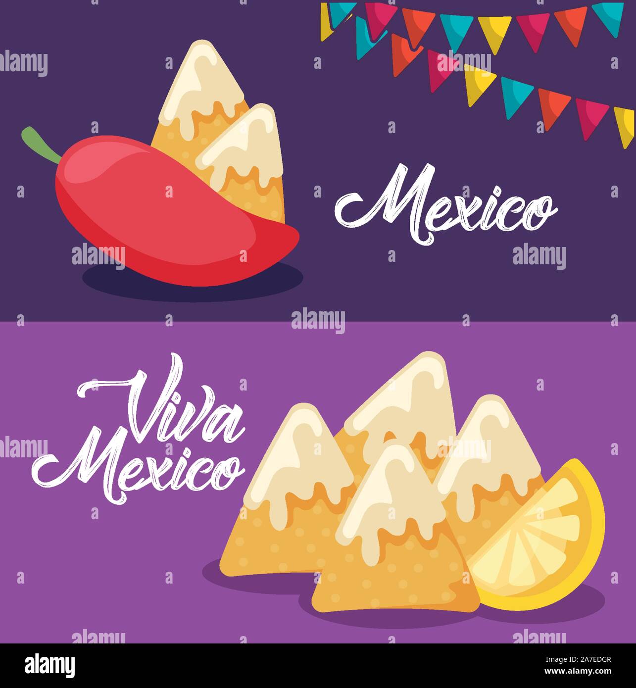 viva mexico celebration with vector illustration design Stock Vector ...