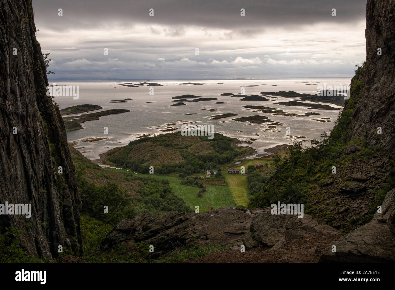 View from the hole in the mountain of Torghatten Stock Photo - Alamy