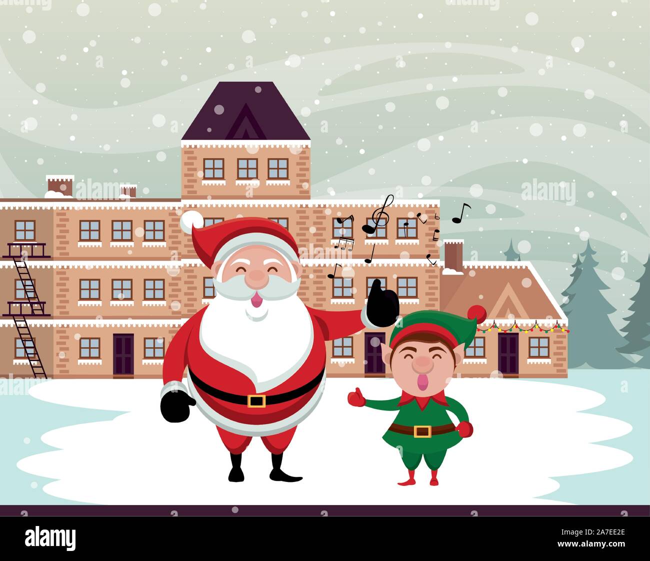 Christmas gnome santa helper Stock Vector Images - Alamy