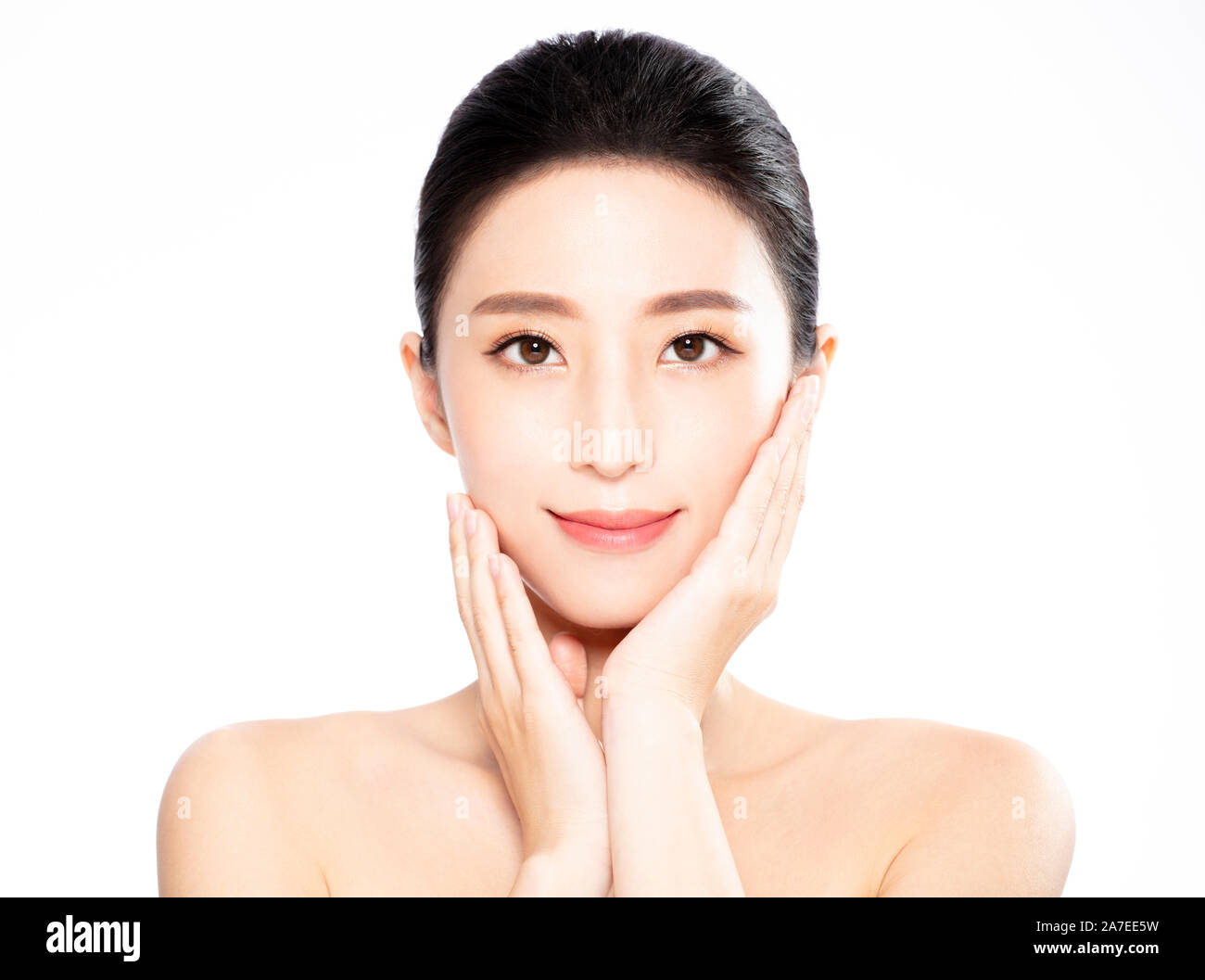 Woman skin face happy hi-res stock photography and images - Alamy