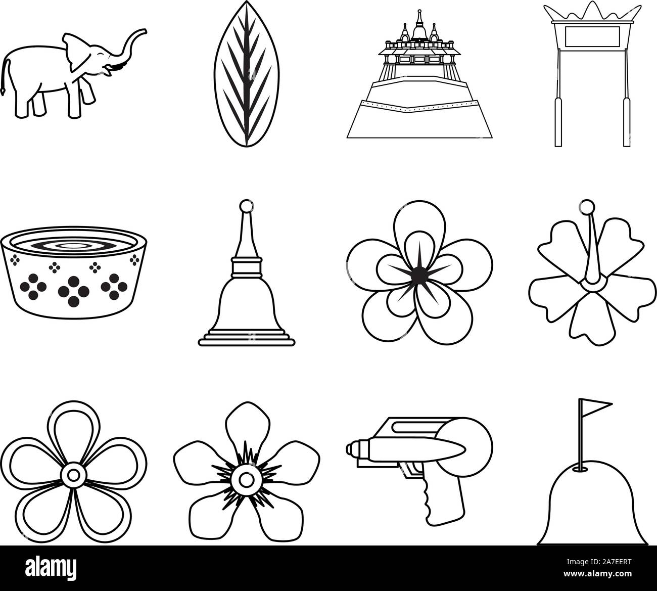 bundle of asian set icons Stock Vector Image & Art - Alamy