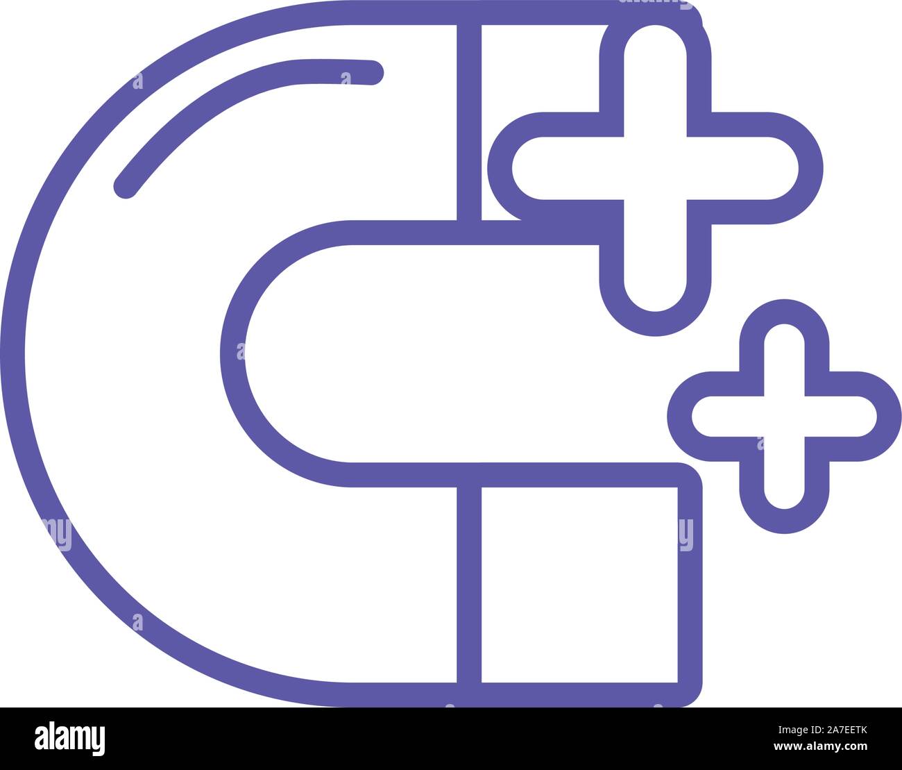 horseshoe magnet on white background vector illustration design Stock ...
