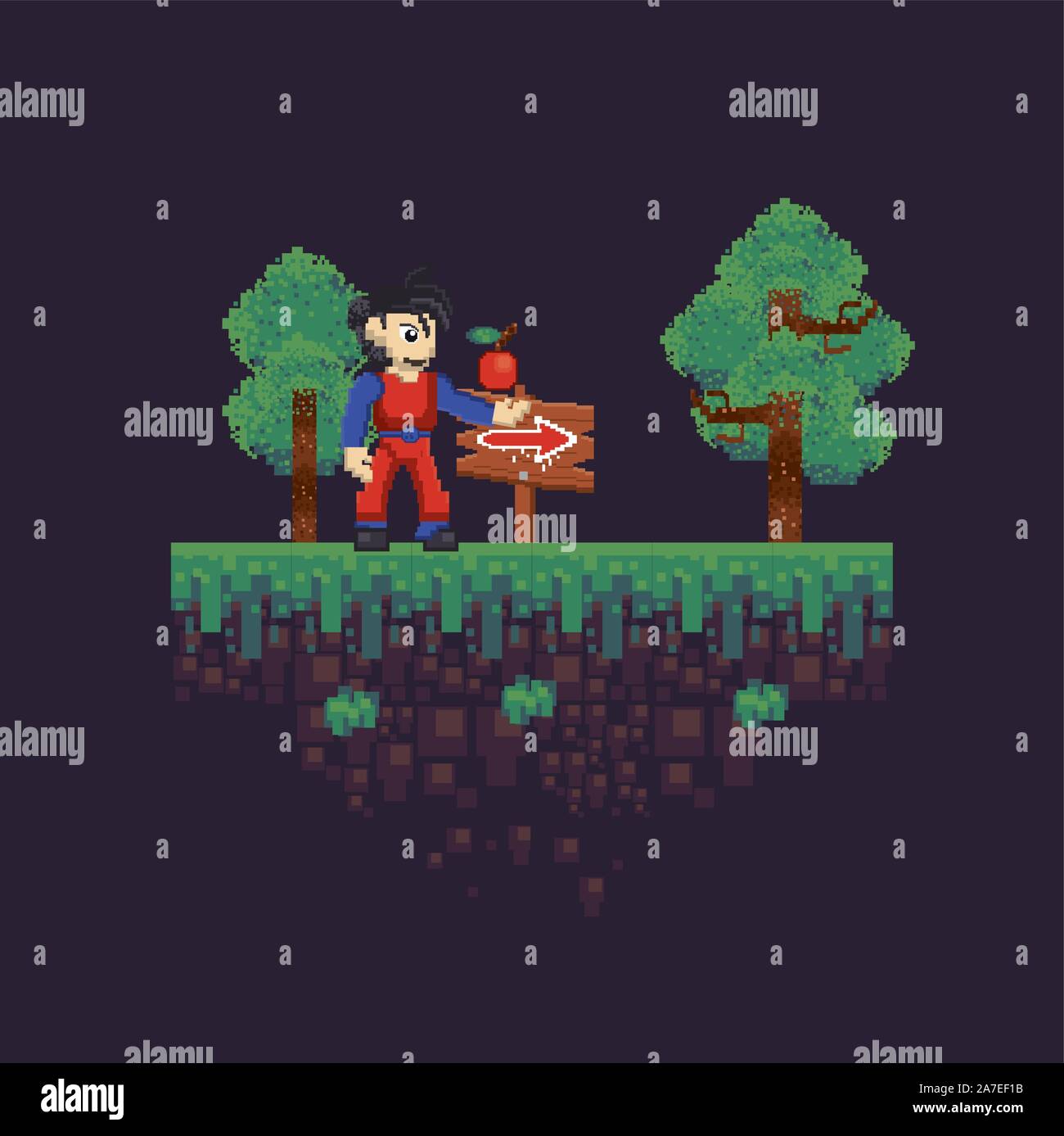 video game warrior in pixelated scene Stock Vector Image & Art - Alamy