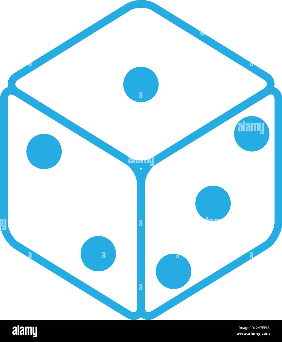 dice icon, blue dice cubes on white background. flat style. dice icon ...