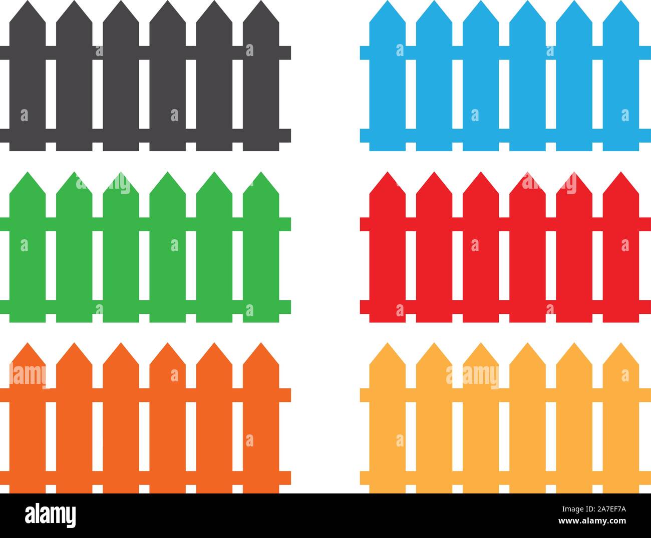 fence icon on white background. flat style. fence icon object Stock ...