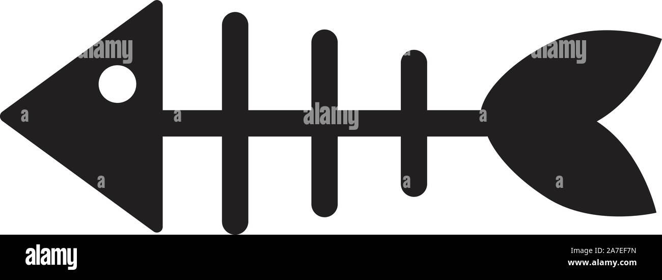 Fishbone icon on white background. flat style. Fishbone icon for your ...